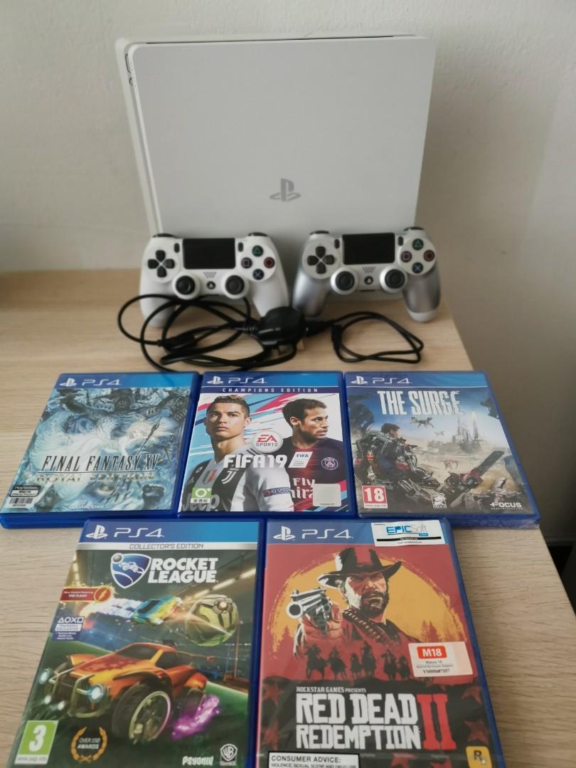 1TB USED PS4 FOR SALE + 5 FREE GAMES (As shown in pictures), Video ...