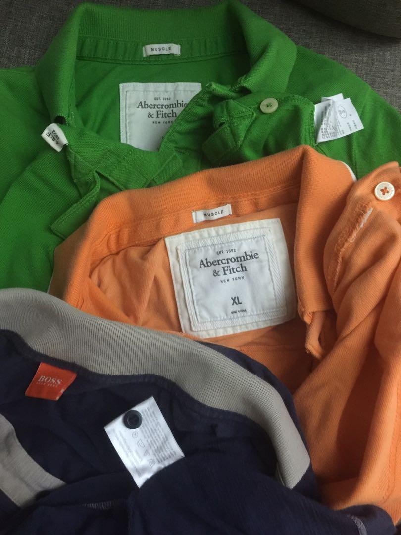 Authentic A&F Abercrombie Fitch Hugo Boss Polo Shirt M-XL, Men's ...