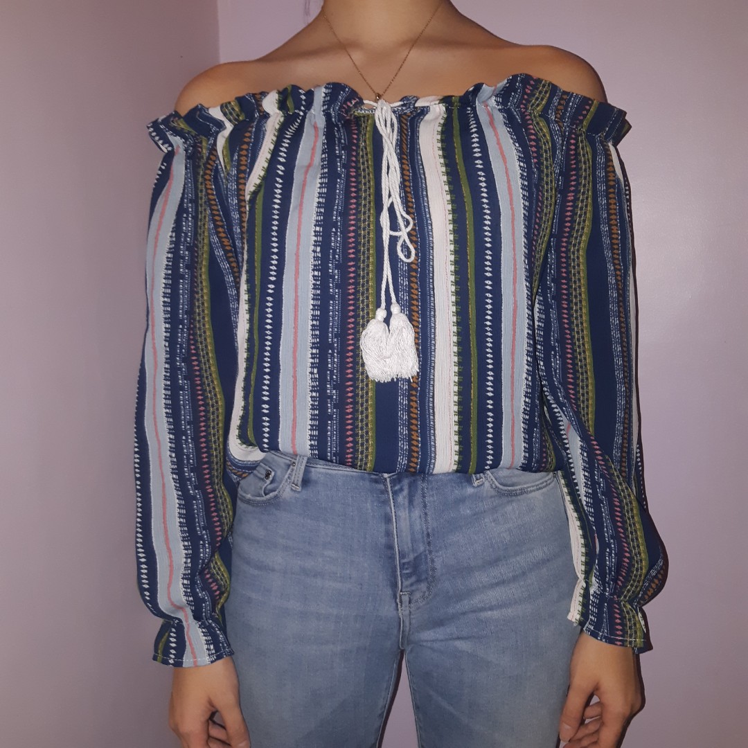 Boho Chic Off-Shoulder, Women's Fashion, Tops, Sleeveless on Carousell