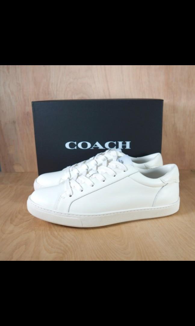 Coach White Leather Sneakers, Men's Fashion, Footwear, Dress Shoes on ...
