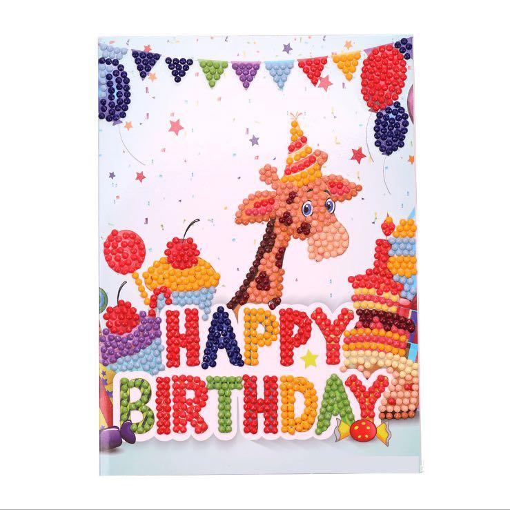 DIY Diamond Art Pasting Birthday Cards II, Hobbies & Toys, Art & Prints ...