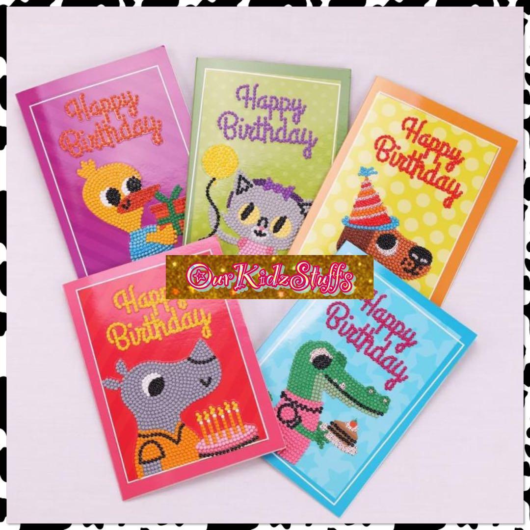 DIY Diamond Art Pasting Birthday Cards II, Hobbies & Toys, Stationery ...