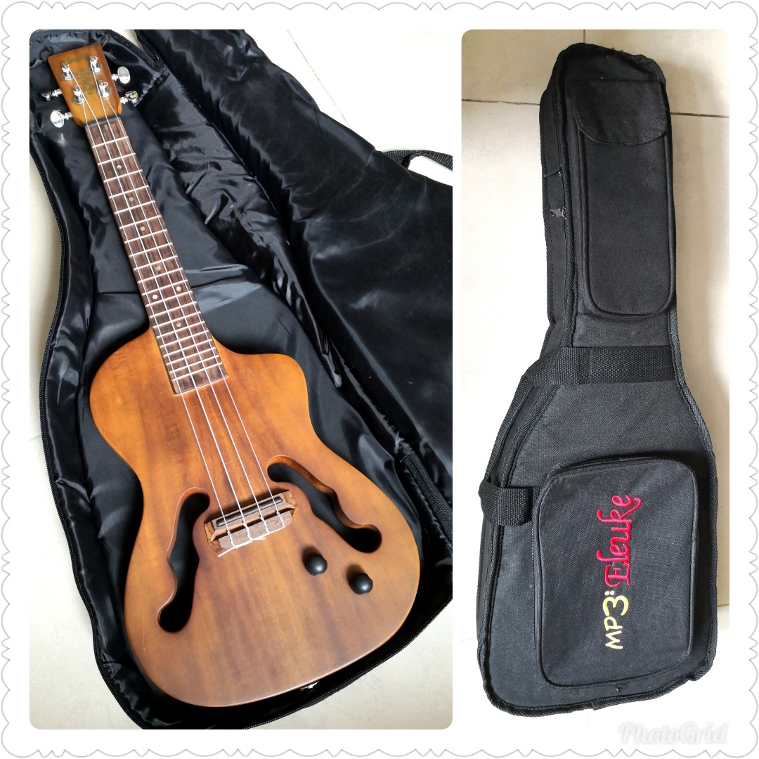 Electric Ukulele 電子ukulele eleuke silent 靜音 ukulele, 興趣及遊戲, 音樂、樂器 & 配件 ...