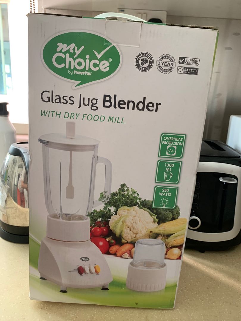 Glass Jug Blender with dry food mill, TV & Home Appliances, Kitchen ...