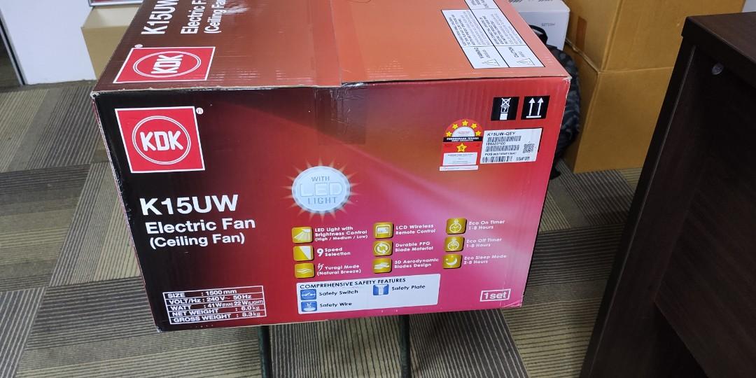 KDK Ceiling Fan (k15uw) 60 inch, Furniture & Home Living, Furniture ...