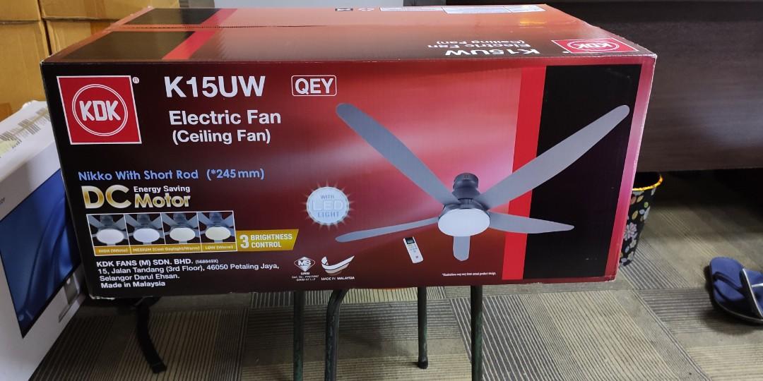 KDK Ceiling Fan (k15uw) 60 inch, Furniture & Home Living, Furniture ...