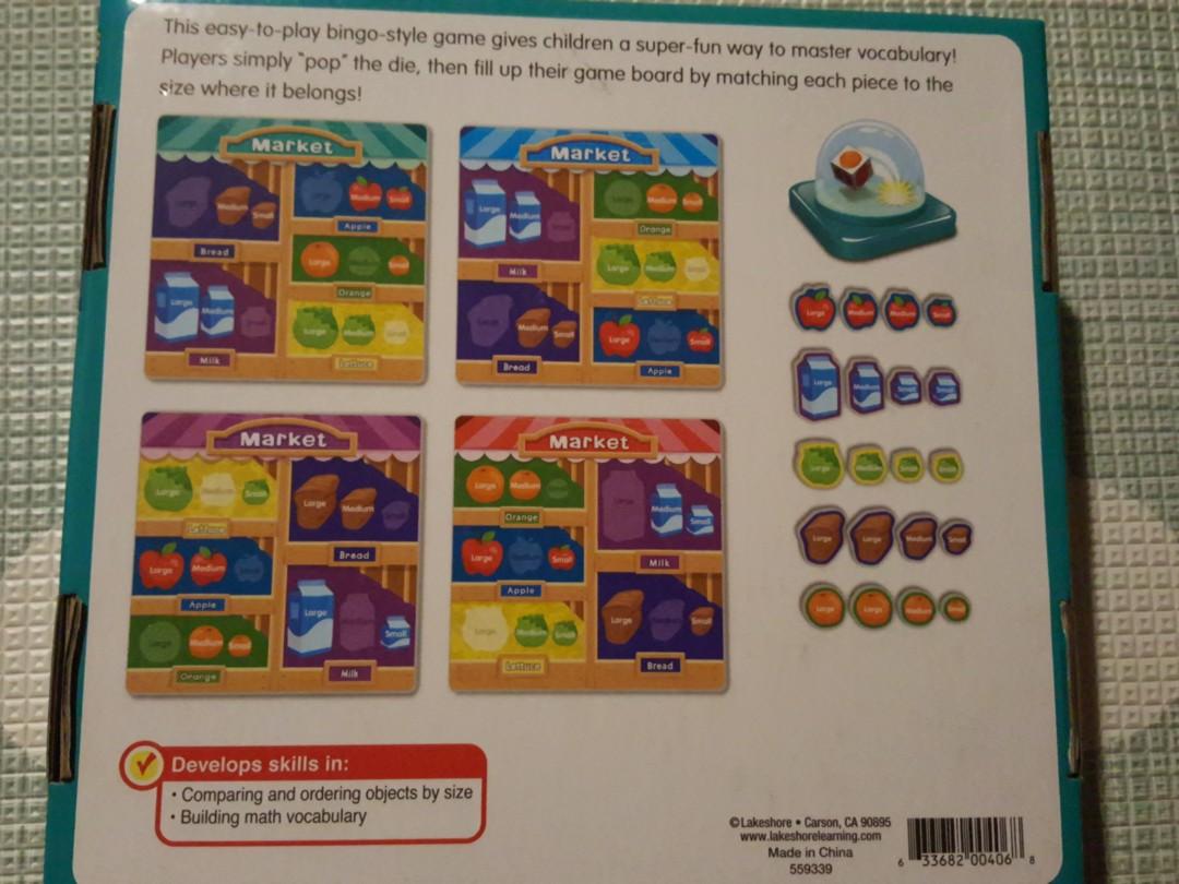 Lakeshore Pop and match. Comparing sizes., Hobbies & Toys, Toys & Games ...