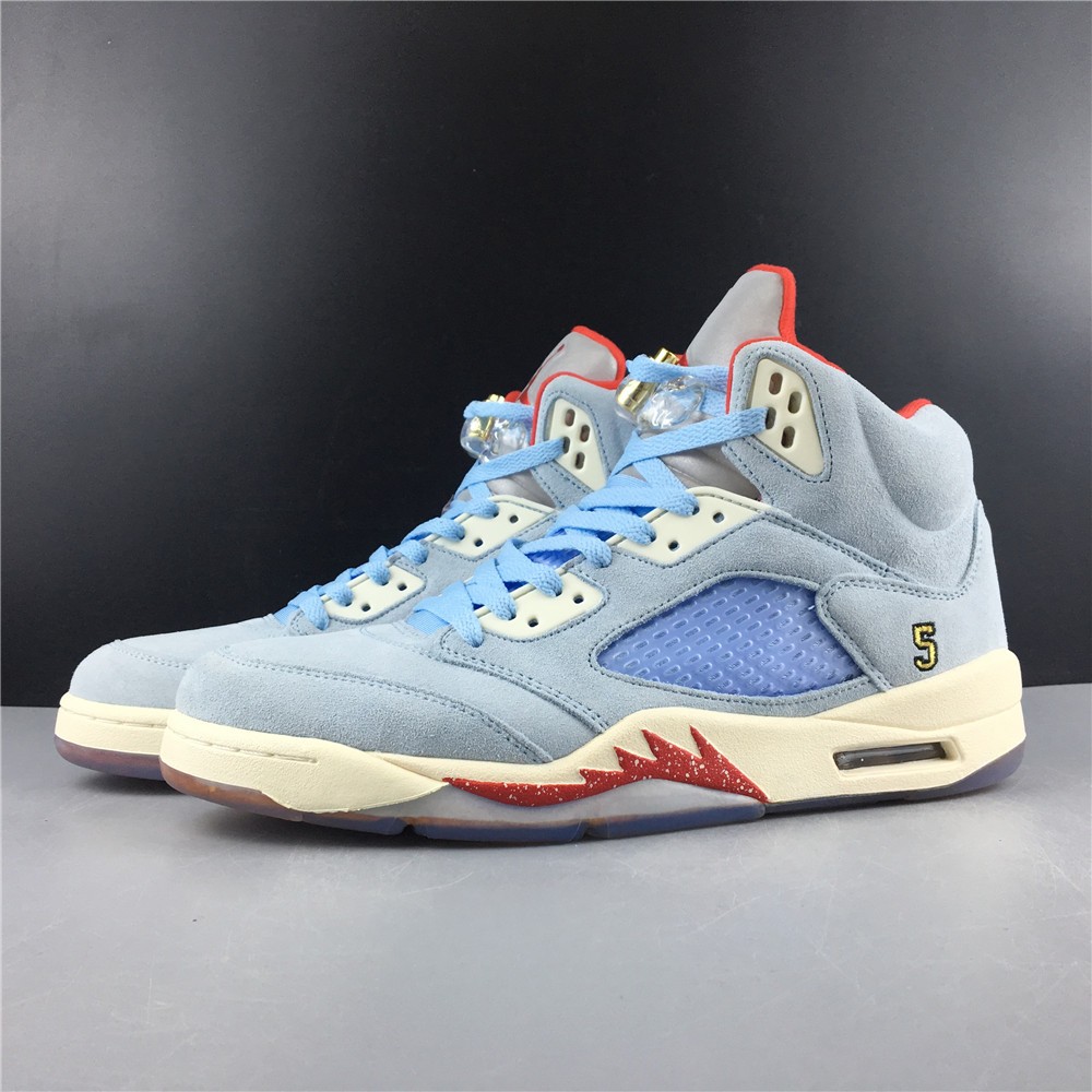 Nike Air Jordan 5 Ice Blue x Trophy Room, Men's Fashion, Footwear ...