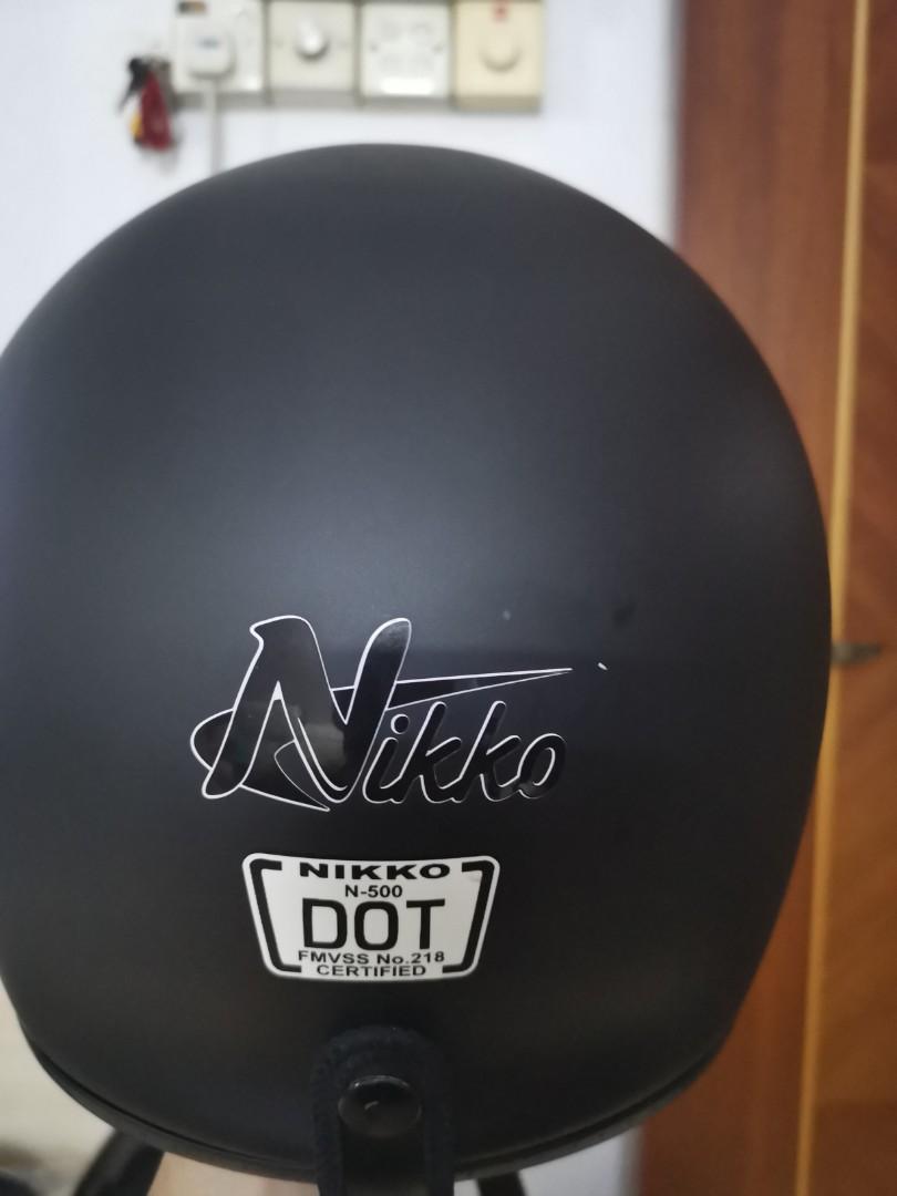 Nikko N500 Bubble Helmet With Visor Attachment, Motorcycles, Motorcycle ...