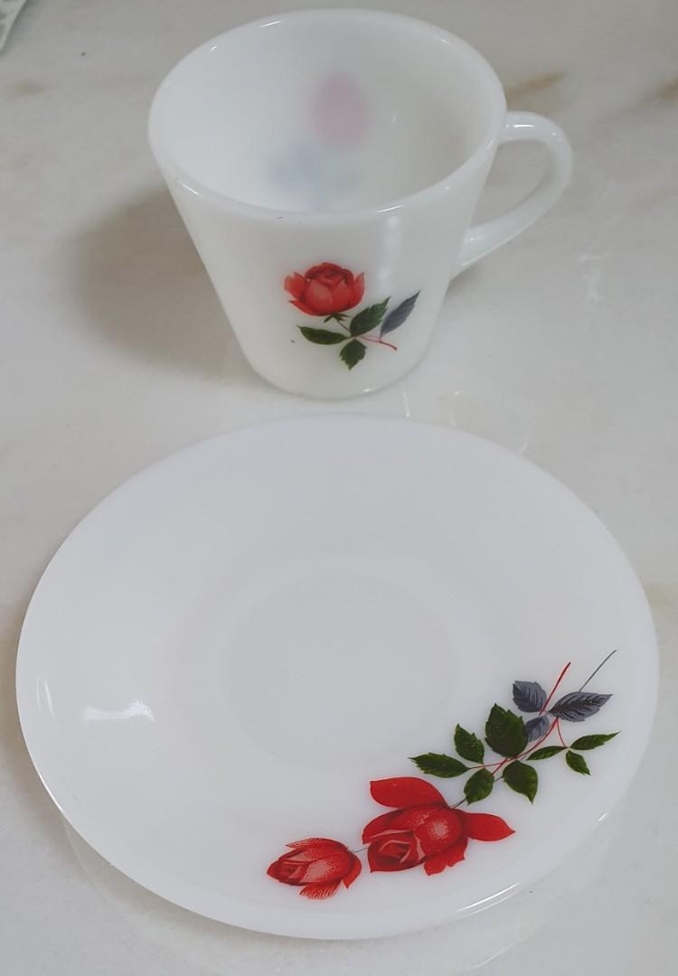 Pyrex JAJ June Rose Tea Set, Furniture & Home Living, Kitchenware ...