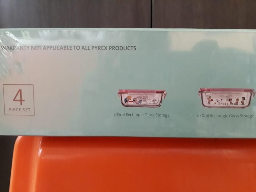 Pyrex Snoopy glass containers, Furniture & Home Living, Kitchenware ...