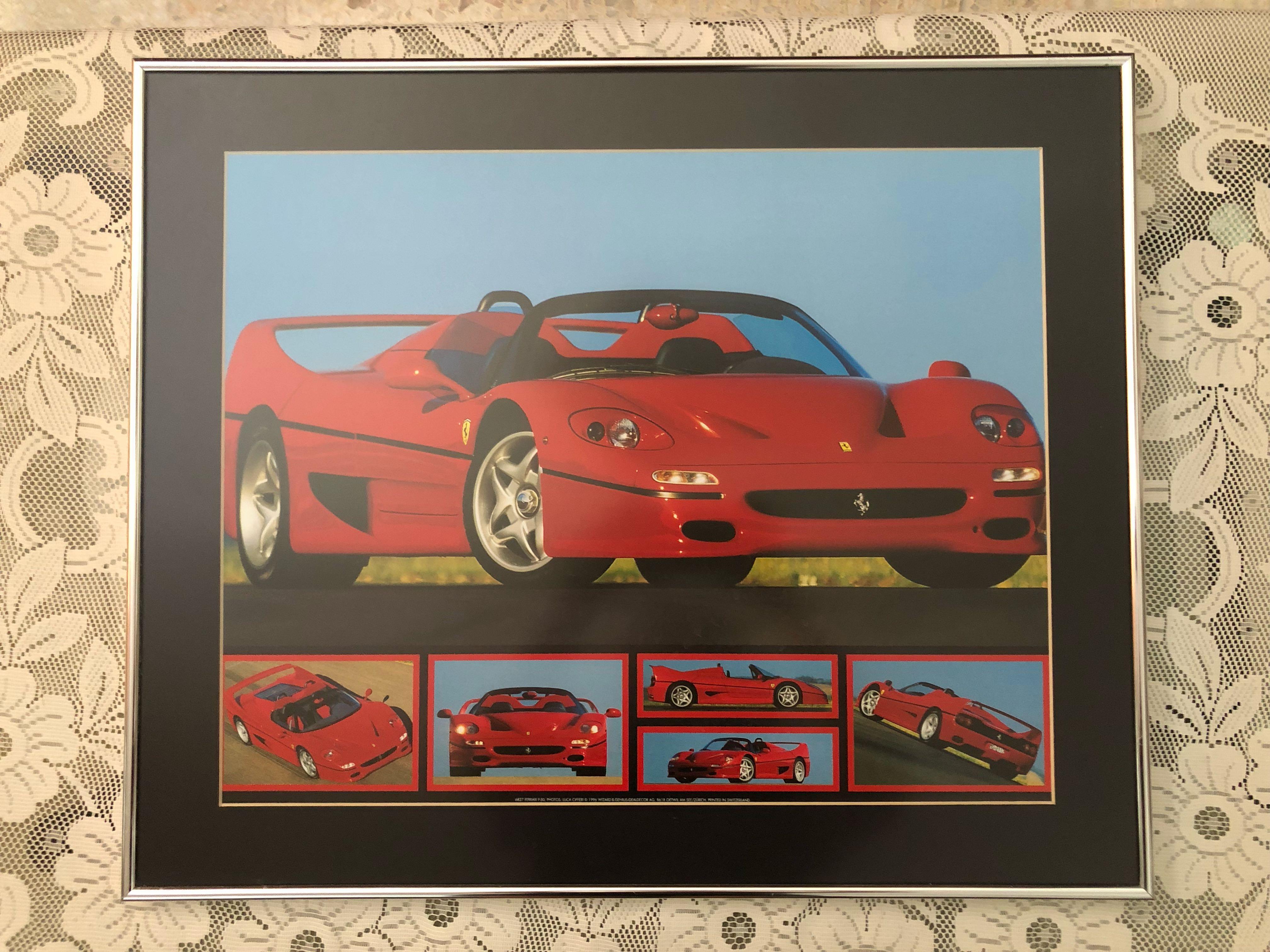Vintage Red Car Wall Frame, Hobbies & Toys, Stationery & Craft, Art ...