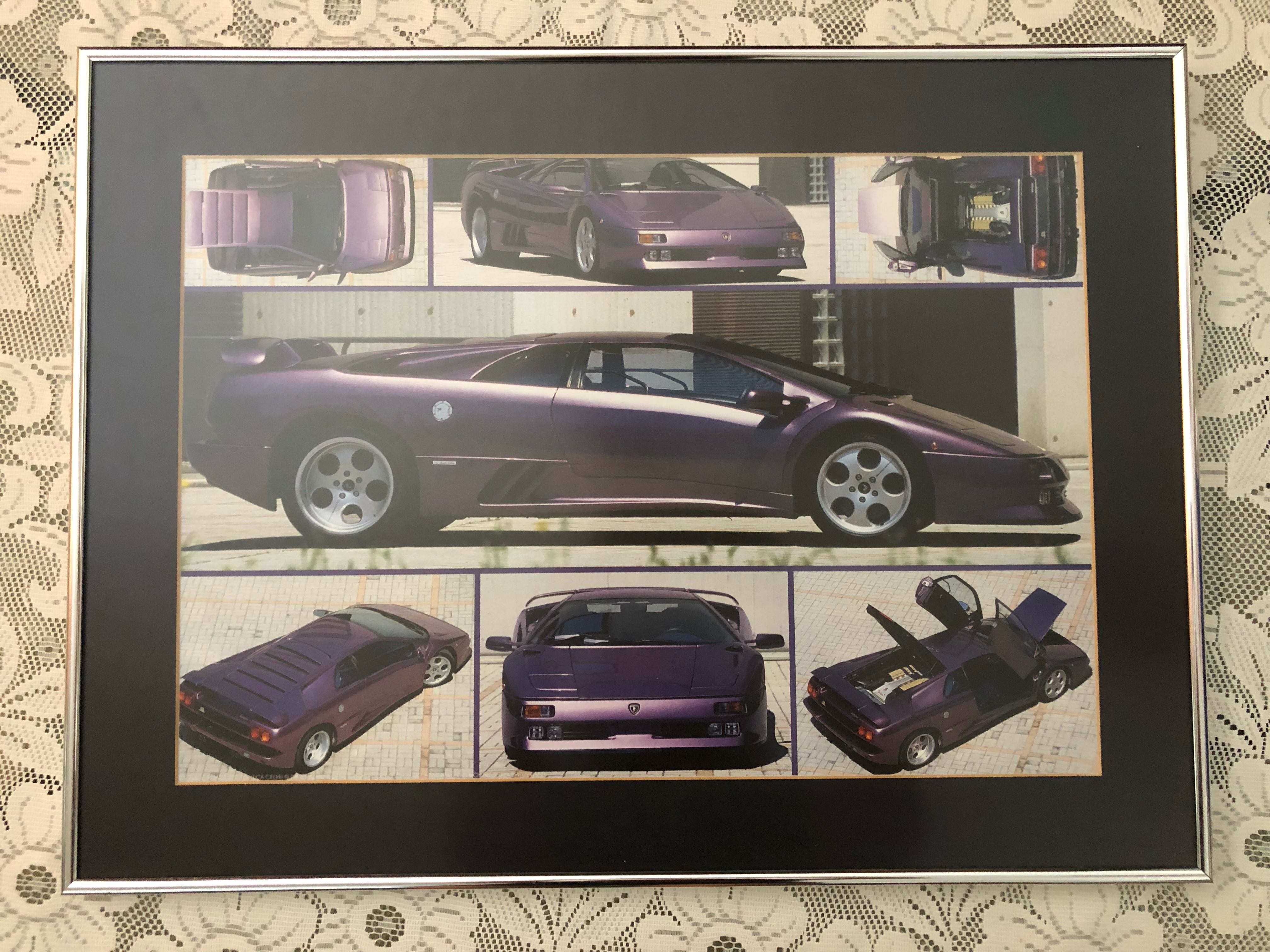Vintage Purple Car Wall Frame, Hobbies & Toys, Stationery & Craft, Art ...