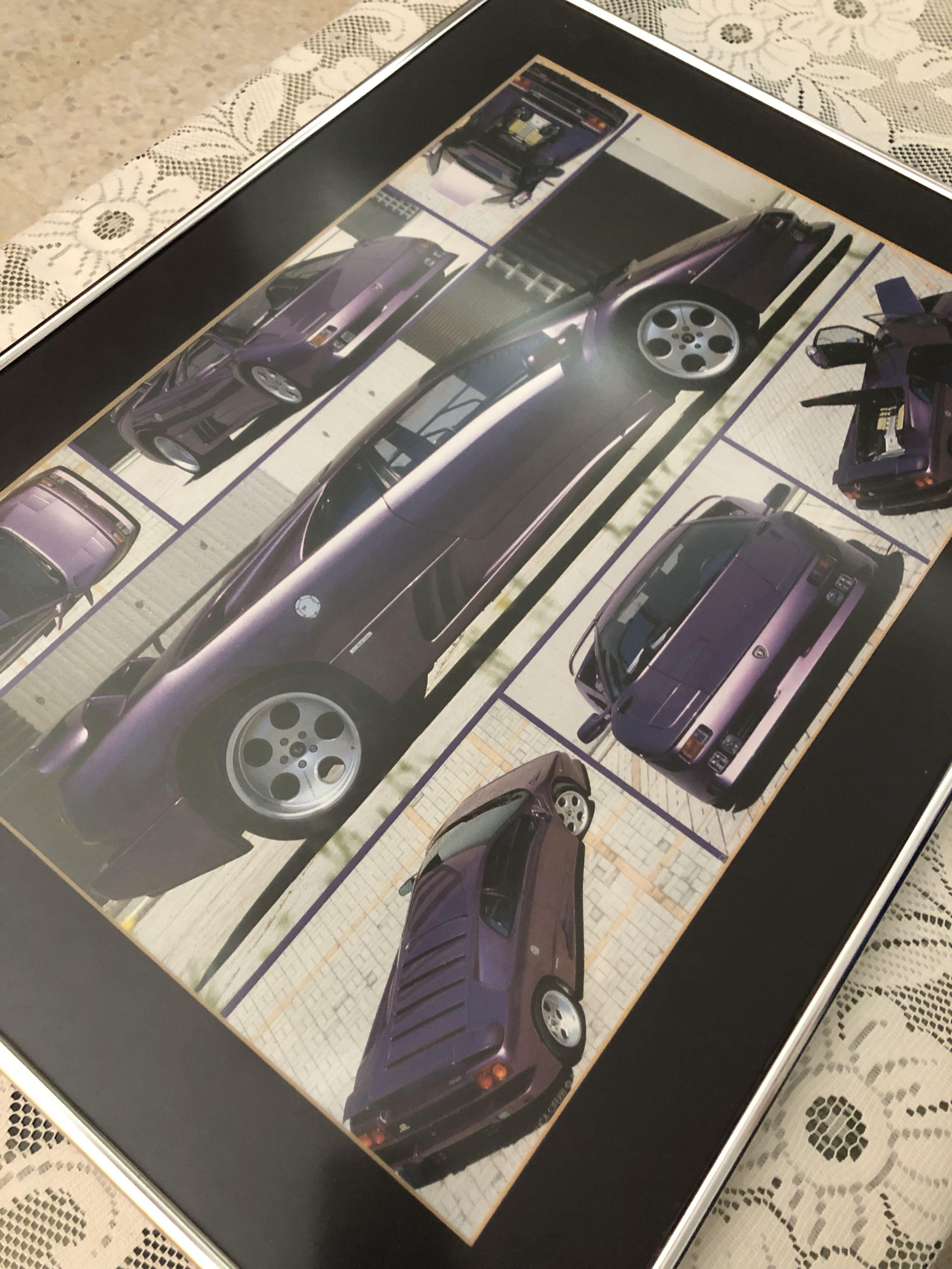 Vintage Purple Car Wall Frame, Hobbies & Toys, Stationery & Craft, Art ...