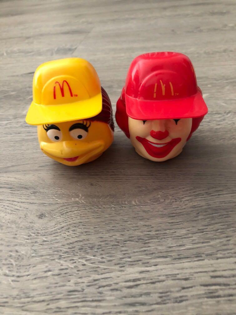 Vintage Ronald and Birdie Ice Cream Head Containers, Furniture & Home ...