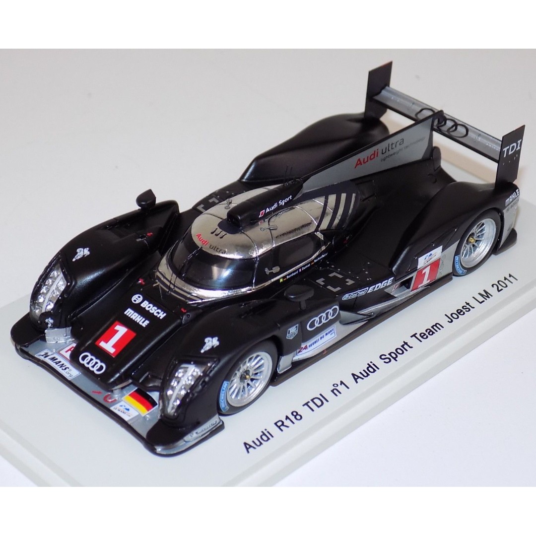 1/43 Spark Audi R18 TDI Sport Team Joest Car #1 2011 24 Hrs of Le Mans ...