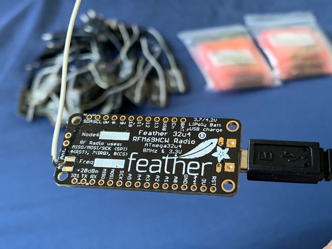 18x Adafruit Feather 32u4 RFM69HCW 433MHz RadioFruit Microcontroller ...