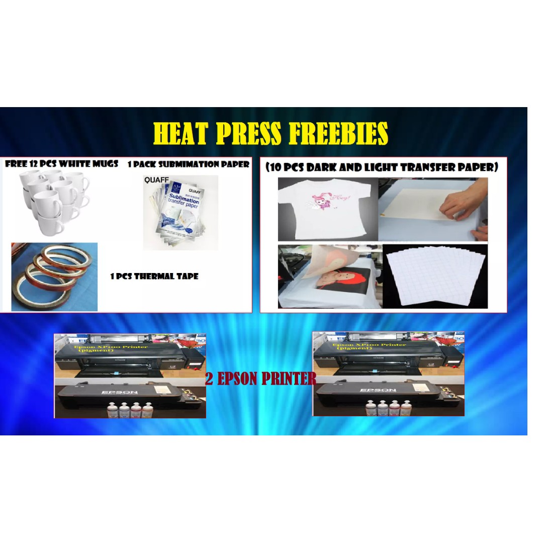 6 in 1 Heat Press Machine Complete Package Printing Machine, Computers ...