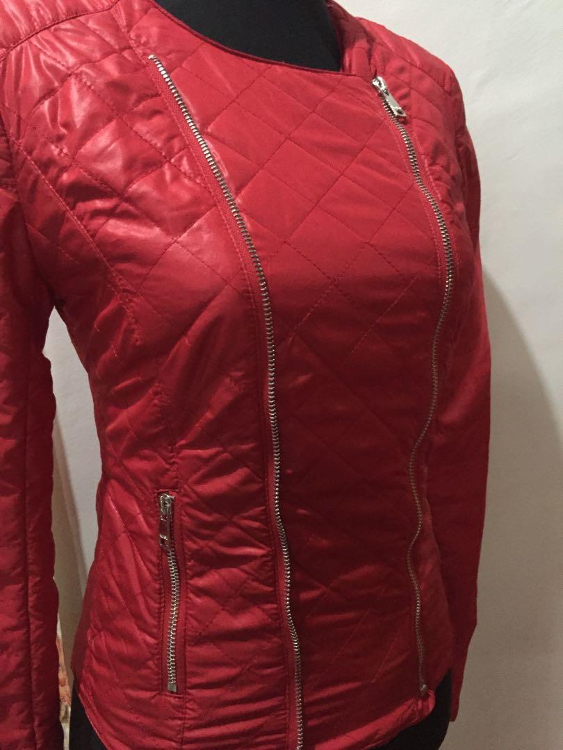 Amisu Red Quilted Bubble Coat, Women's Fashion, Coats, Jackets and ...