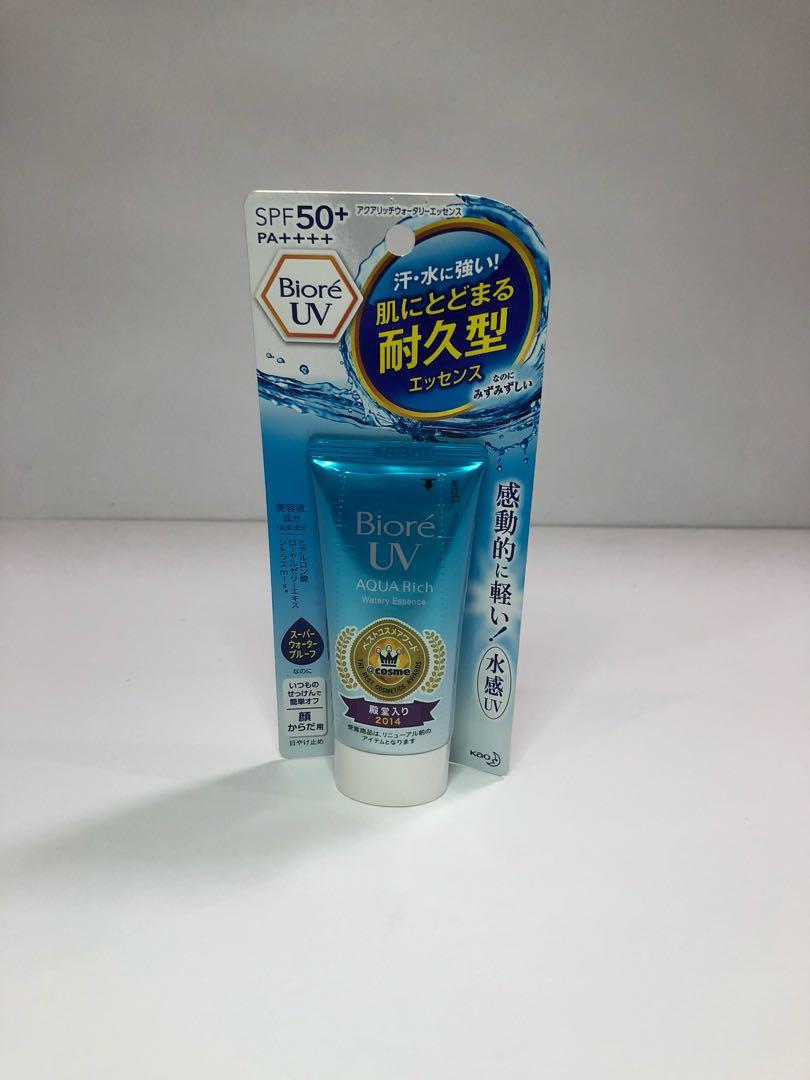 Biore UV Aqua Rich Watery Essence SPF50+ Sun Screen/Sun block, Beauty ...