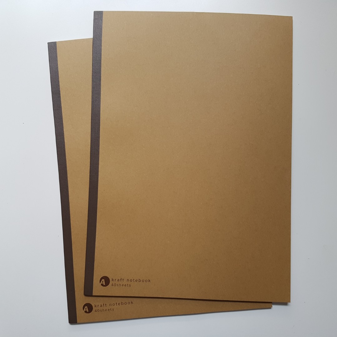 daiso a4 kraft notebook, Hobbies & Toys, Stationery & Craft, Stationery & School Supplies on ...