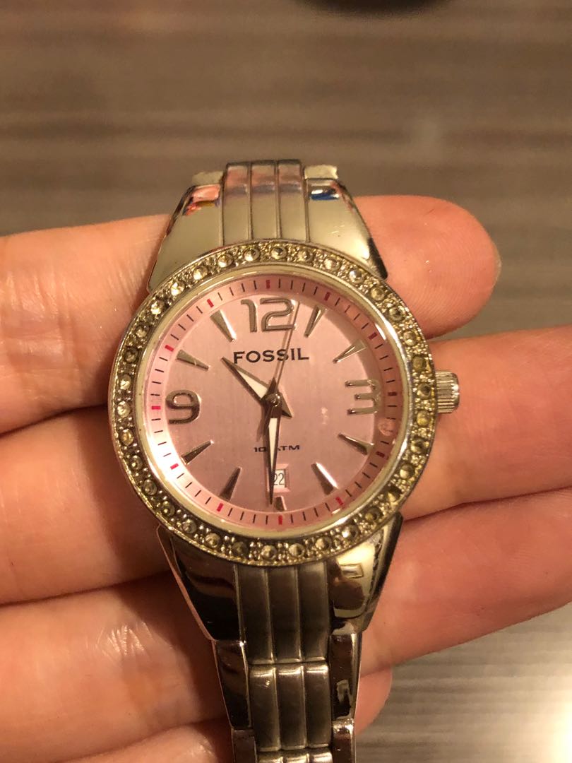 Fossil pink face watch on Carousell