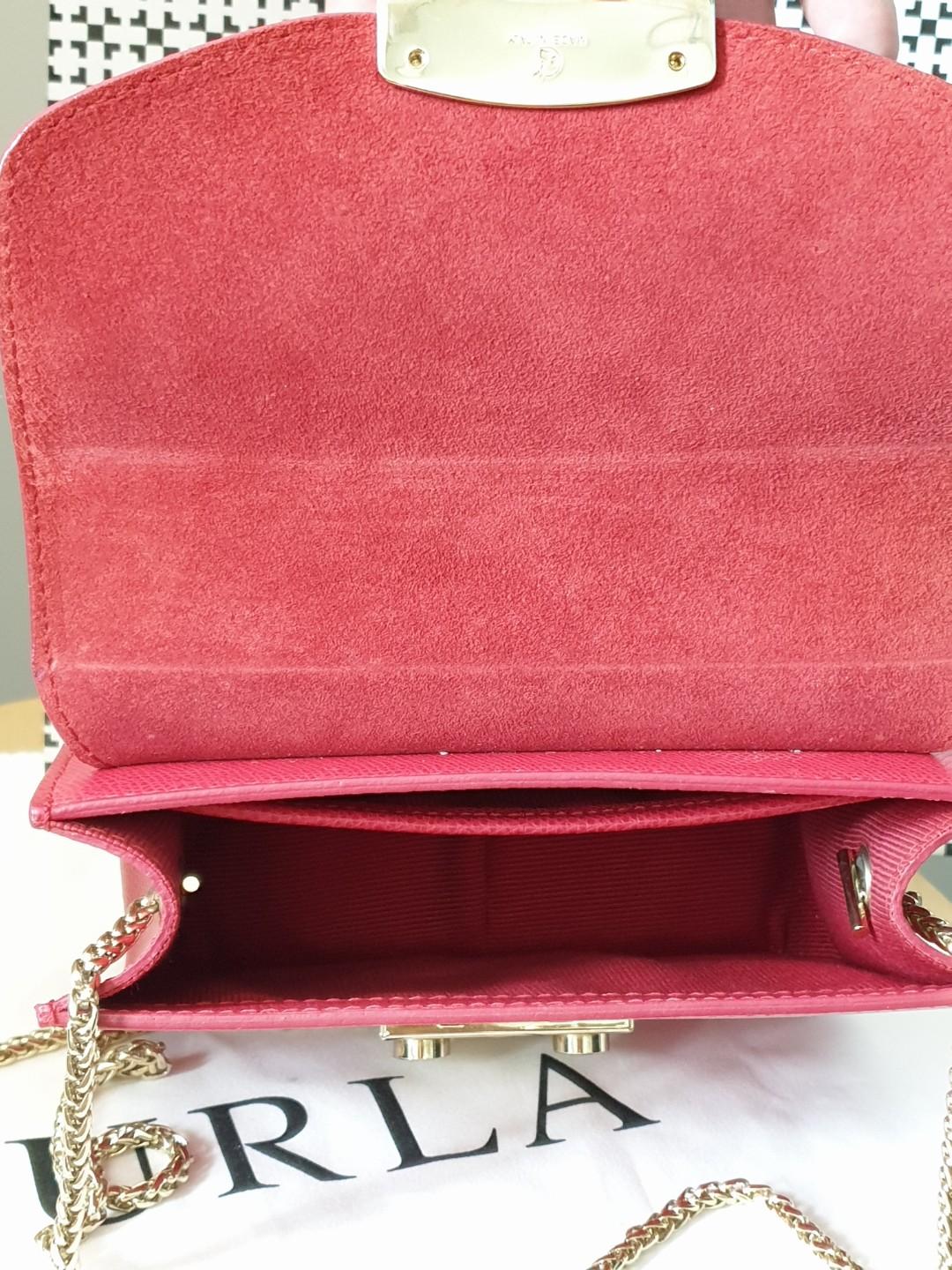 Furla Metropolis Mini crossbody (Ruby Red), Luxury, Bags & Wallets on ...