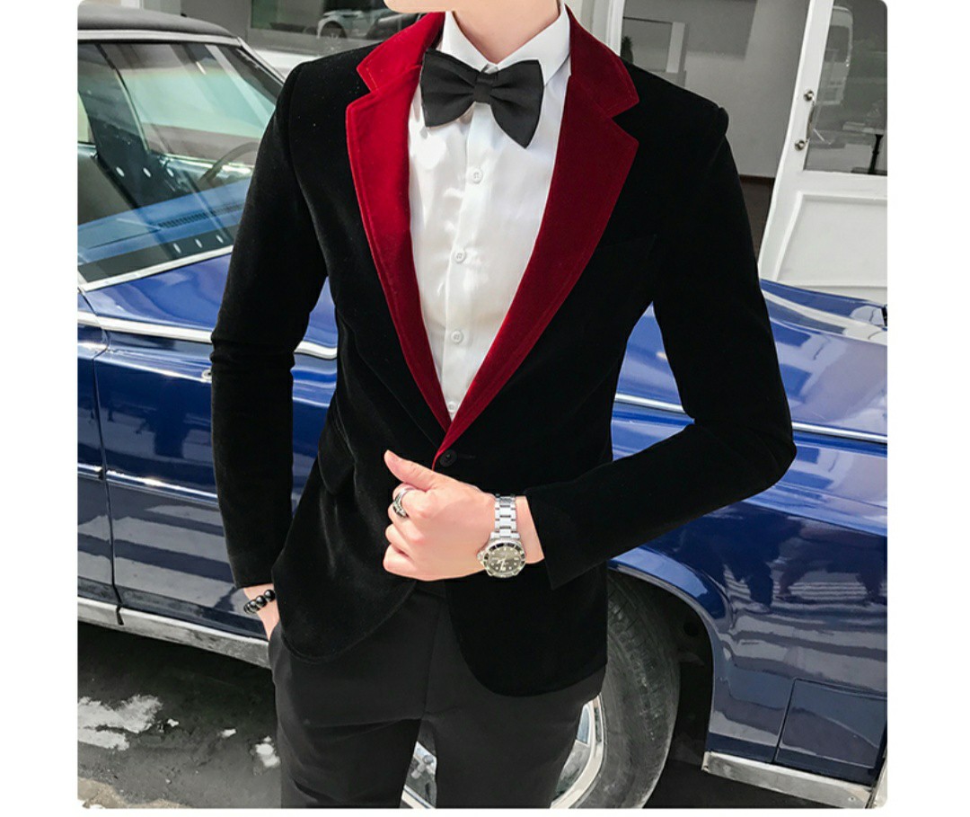 Jacket velvet prom jacket blazer men, Men's Fashion, Coats, Jackets and ...