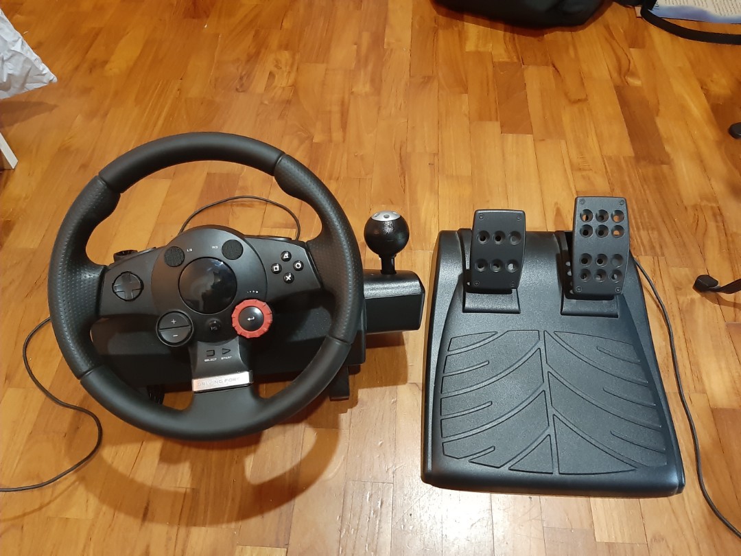 Logitech Driving Force GT Racing Wheel with Shifter and Pedals, Video ...