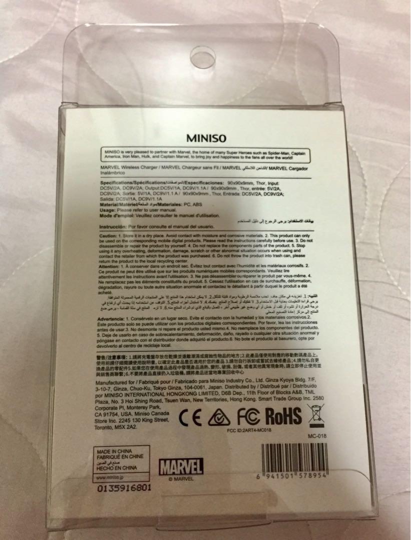 Miniso Marvel Wireless charger (Thor), Mobile Phones & Gadgets, Mobile ...