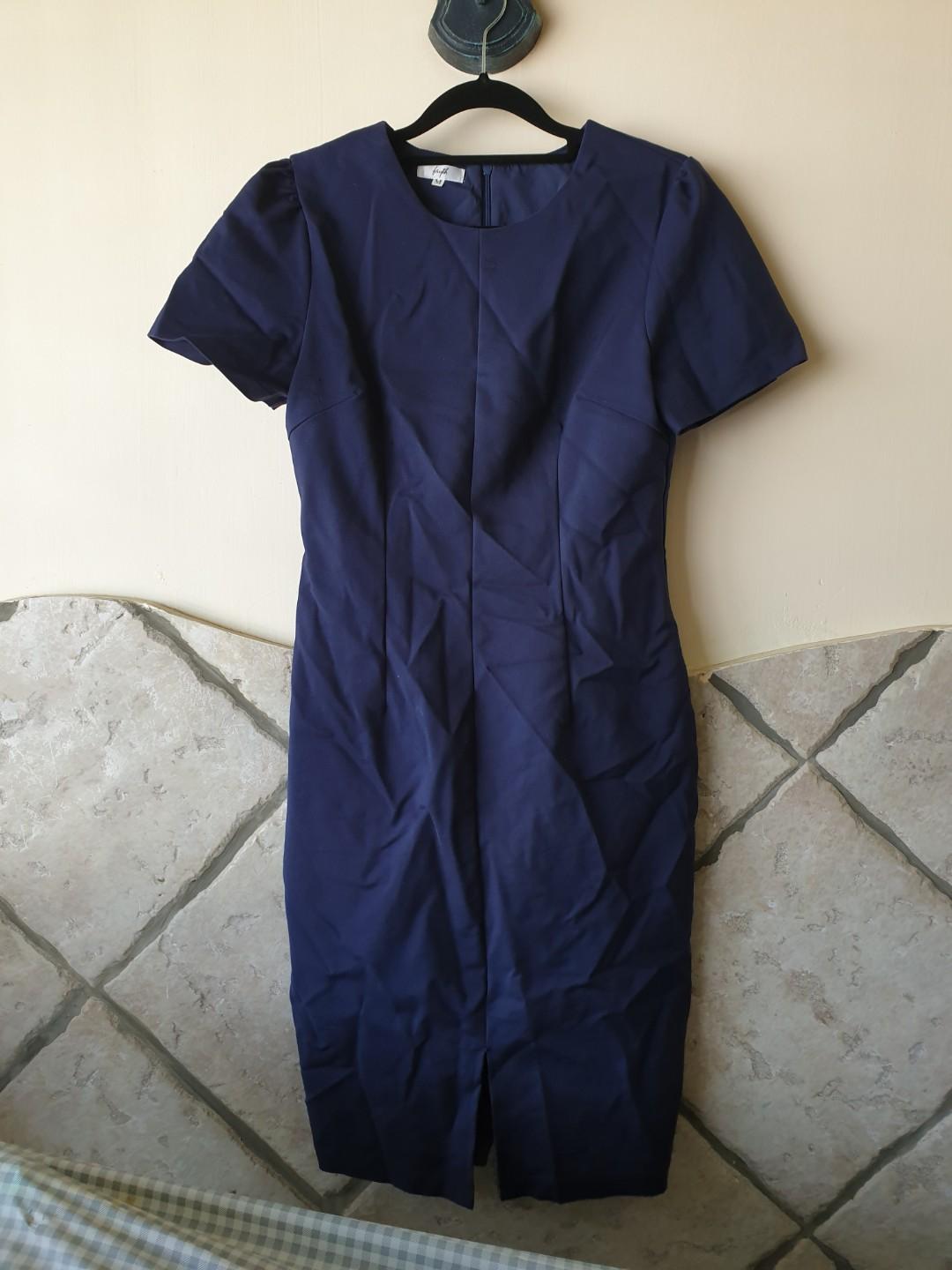 Navy Blue Work Dress, Women's Fashion, Dresses & Sets, Dresses on Carousell