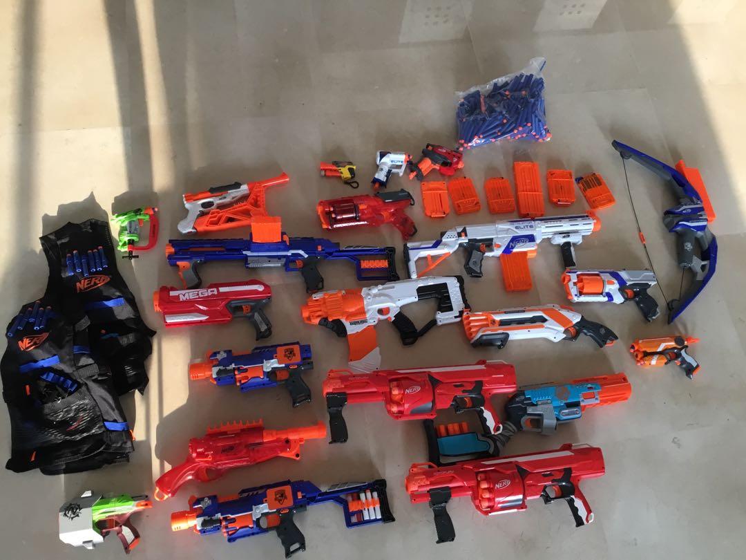 Nerf Gun Collection, Hobbies & Toys, Toys & Games on Carousell