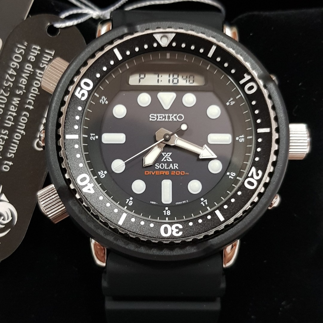 New Seiko Ana-Digi "Arnie" Black SNJ025P1/SBEQ001, Pepsi (PADI ...