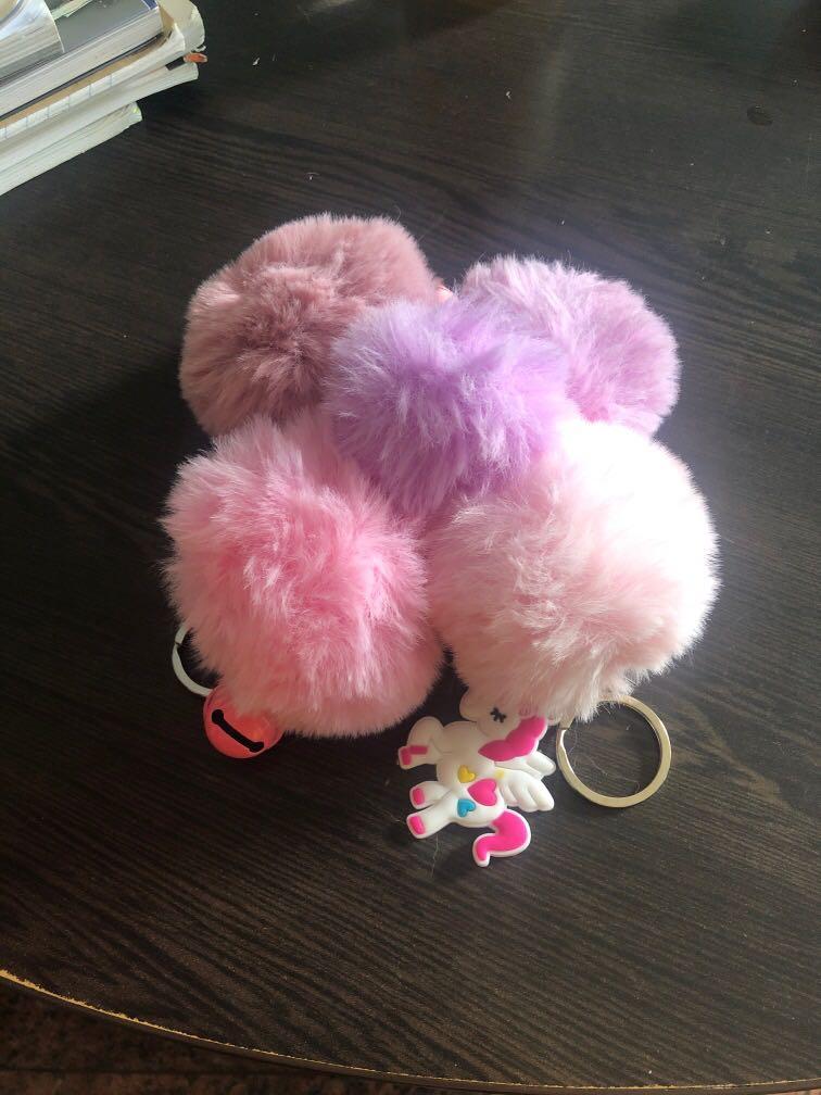 Puff ball keychain, Hobbies & Toys, Stationery & Craft, Stationery ...