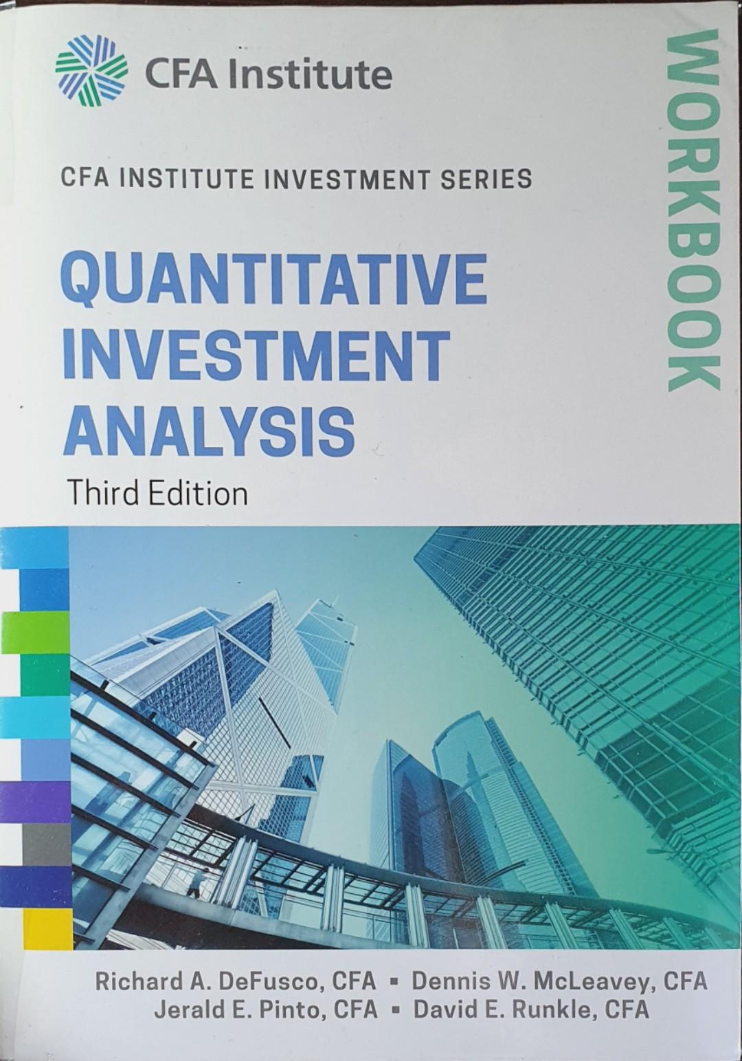 Quantitative Investment Analysis, Hobbies & Toys, Books & Magazines ...