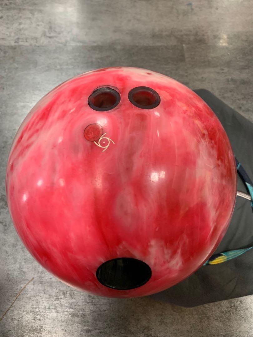 RARE Storm ICE RED Bowling Ball 14 15 lbs pounds First Drill spare ...