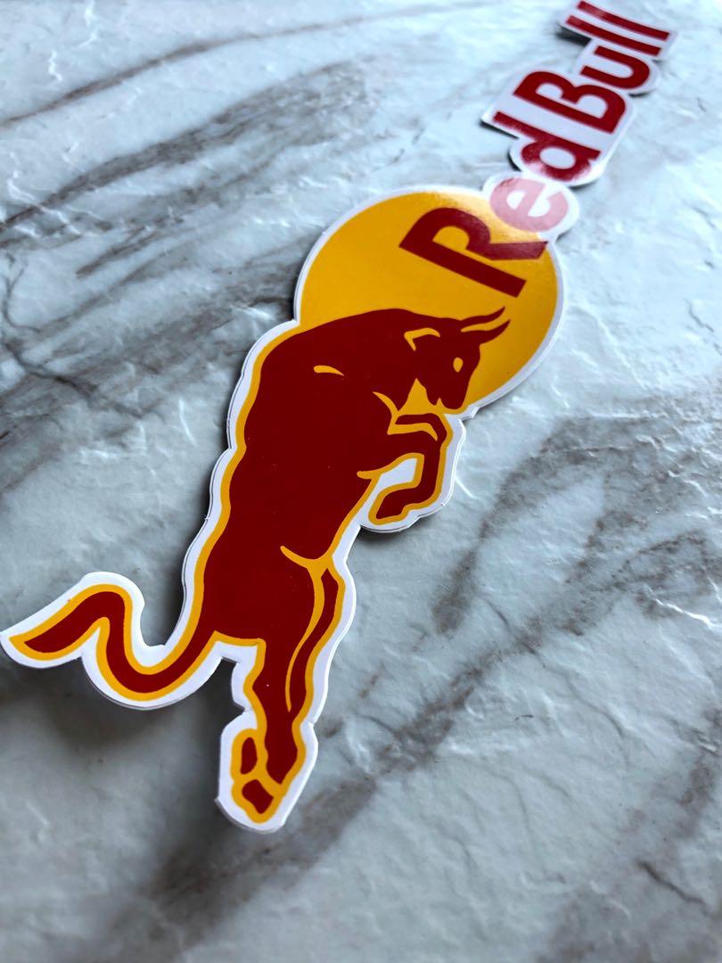 Red Bull sticker, Motorcycles, Motorcycle Accessories on Carousell