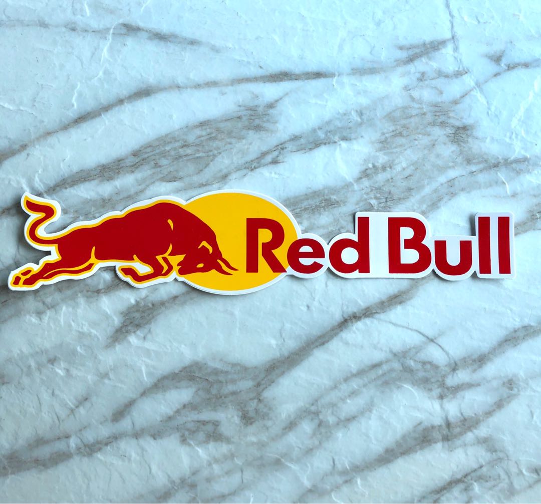 Red Bull sticker, Motorcycles, Motorcycle Accessories on Carousell