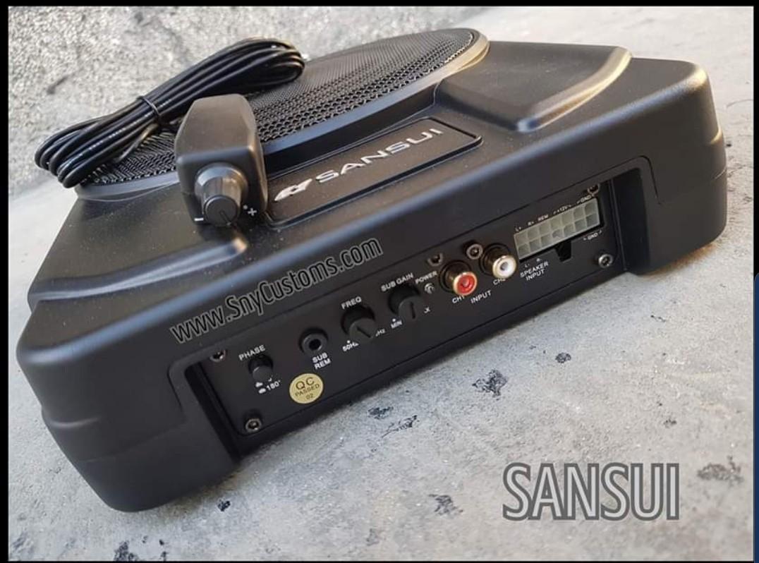 Sansui original Underseat amplified Subwoofer with remote gain Control ...