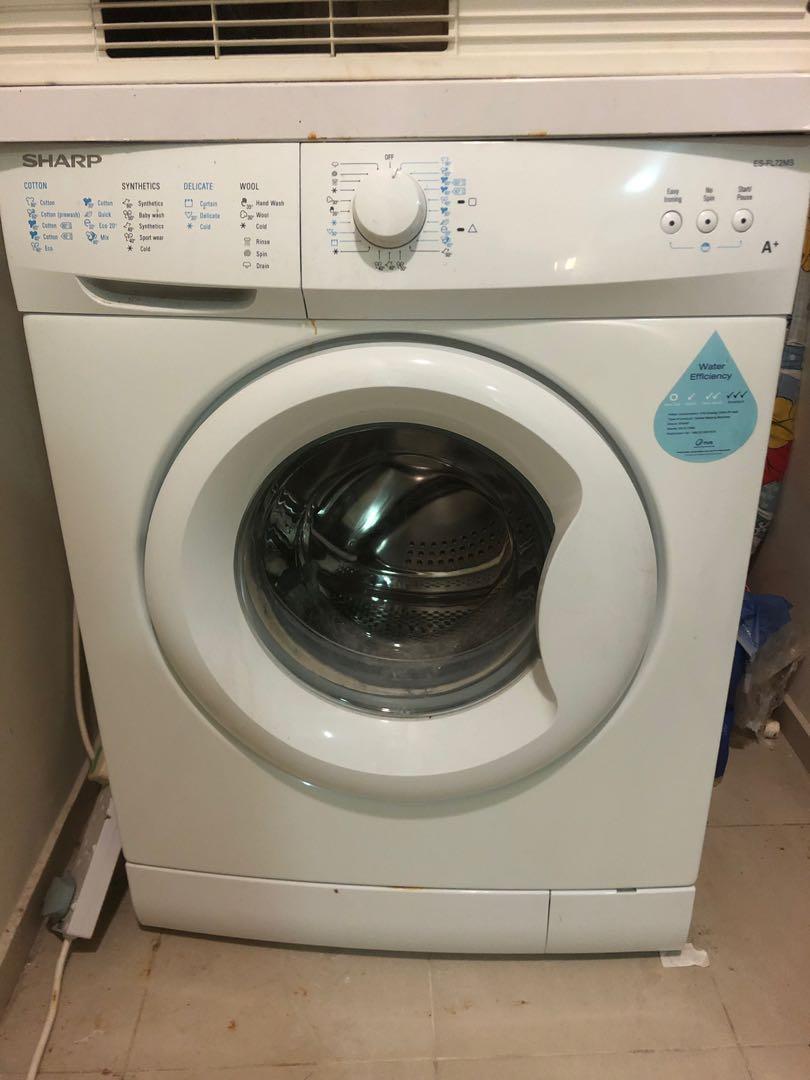 Sharp Front Load 7kg Washing Machine (Model: ES-FL72MS), TV & Home ...