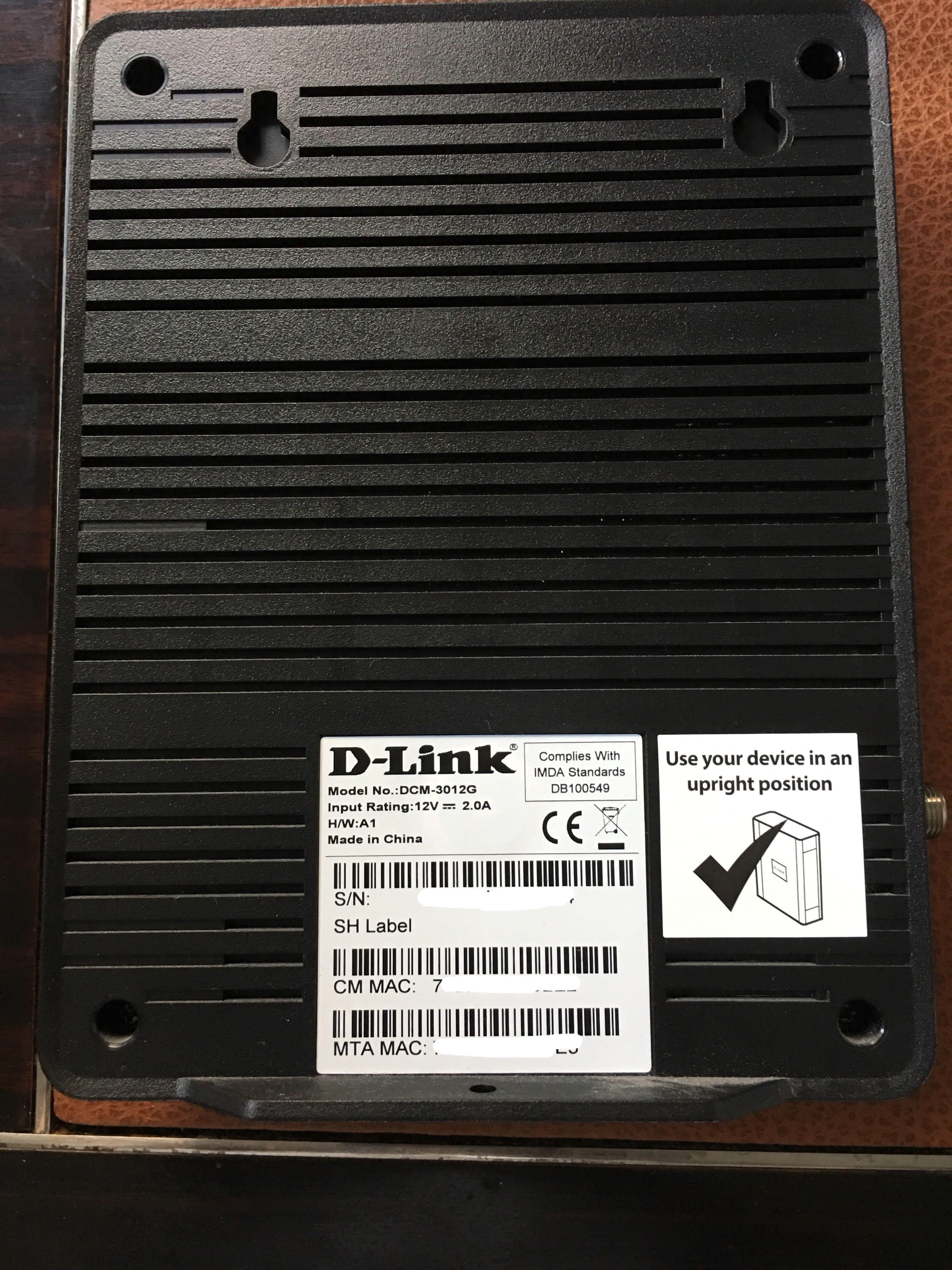 StarHub D-Link Router DCM-3012G, Computers & Tech, Parts & Accessories ...