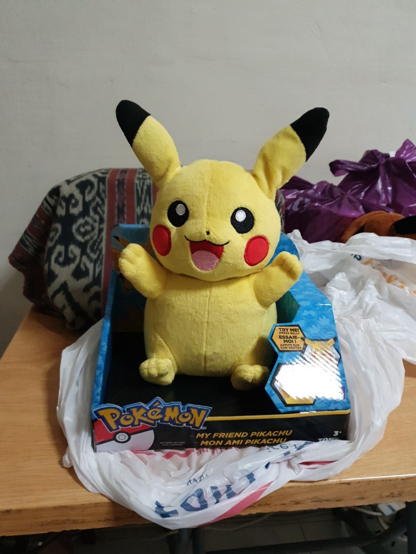 Tomy Talking Pikachu Soft Toy, Hobbies & Toys, Toys & Games on Carousell