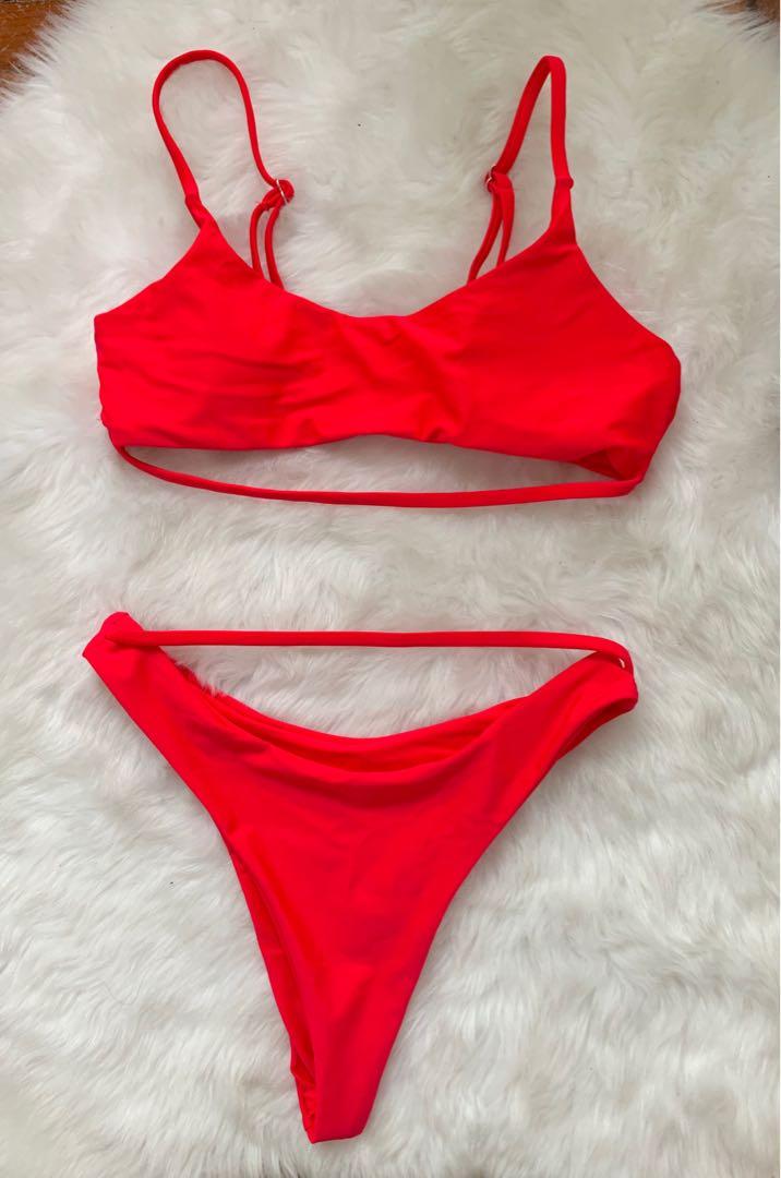 Two piece bikini under cleavage swimsuit, Women's Fashion, Swimwear ...