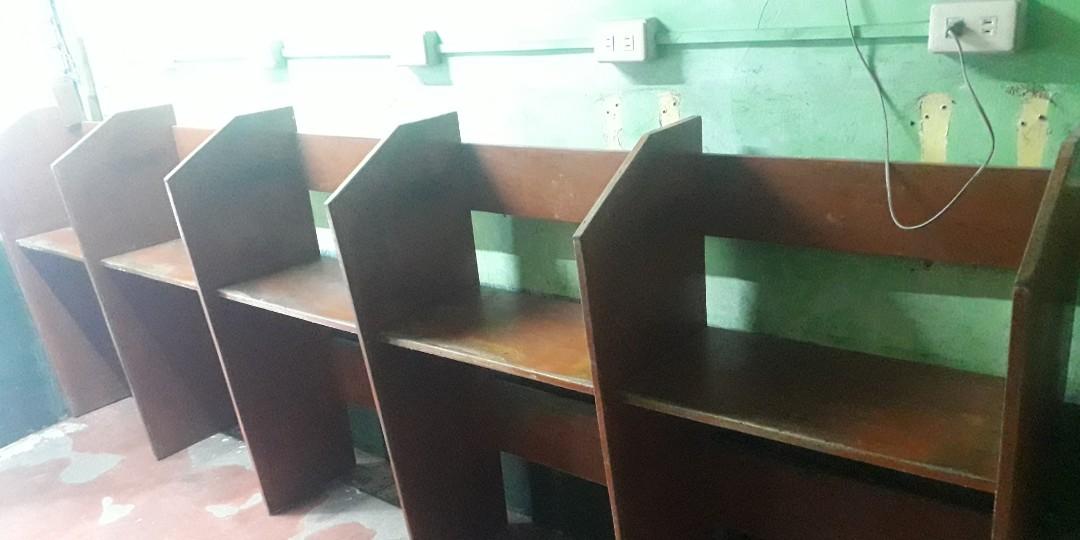 Used Computer table and pisonet box, Furniture & Home Living, Home ...