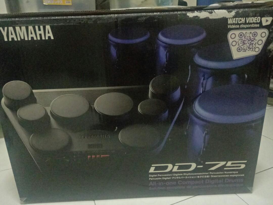 Yamaha DD-75 set with HH40 and KU100, Hobbies & Toys, Music & Media ...