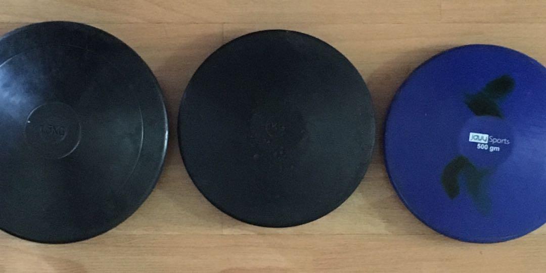 500g, 1.0kg & 1.5kg Practice Discus- 3 to go at one shot, Sports ...