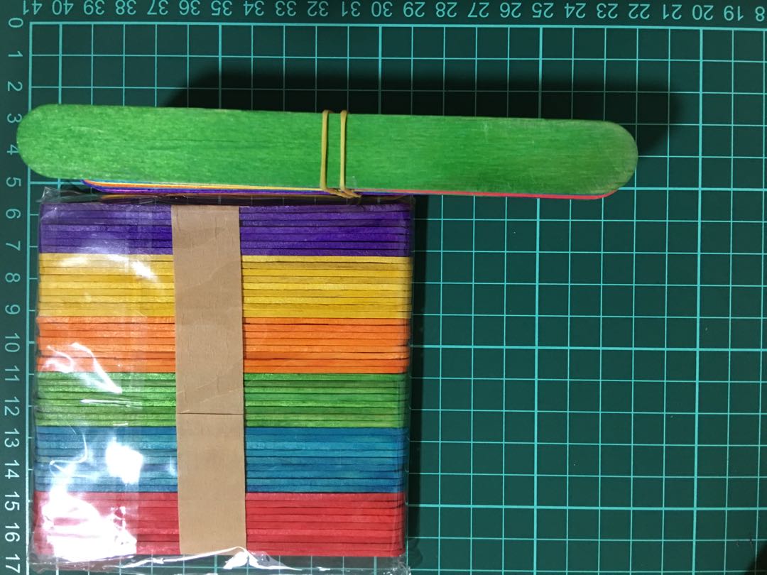 Colored ice cream sticks for craft work (shorter ones at 1cm width ...