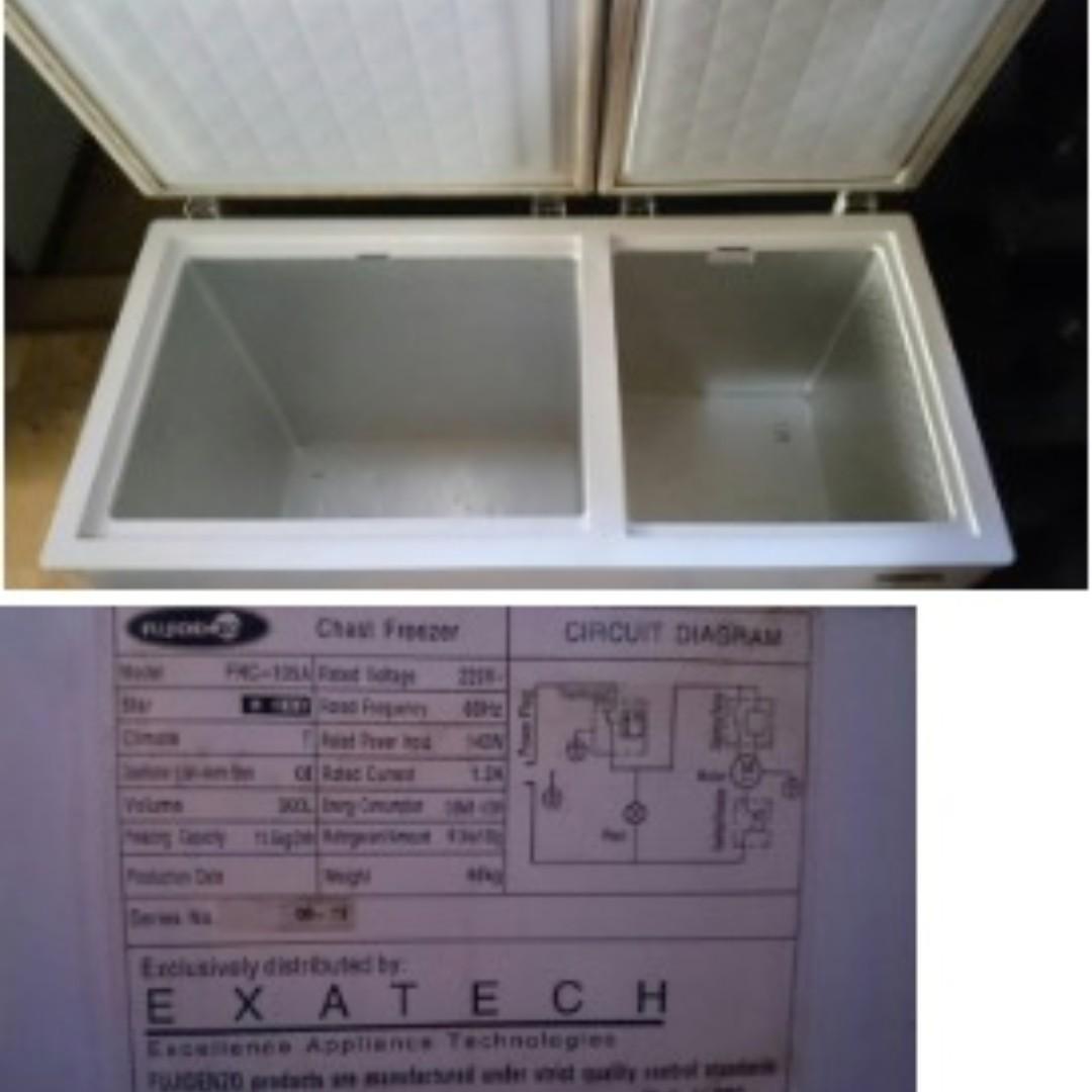FUJIDENZO Chest Freezer 2-Door Dual Function, TV & Home Appliances ...