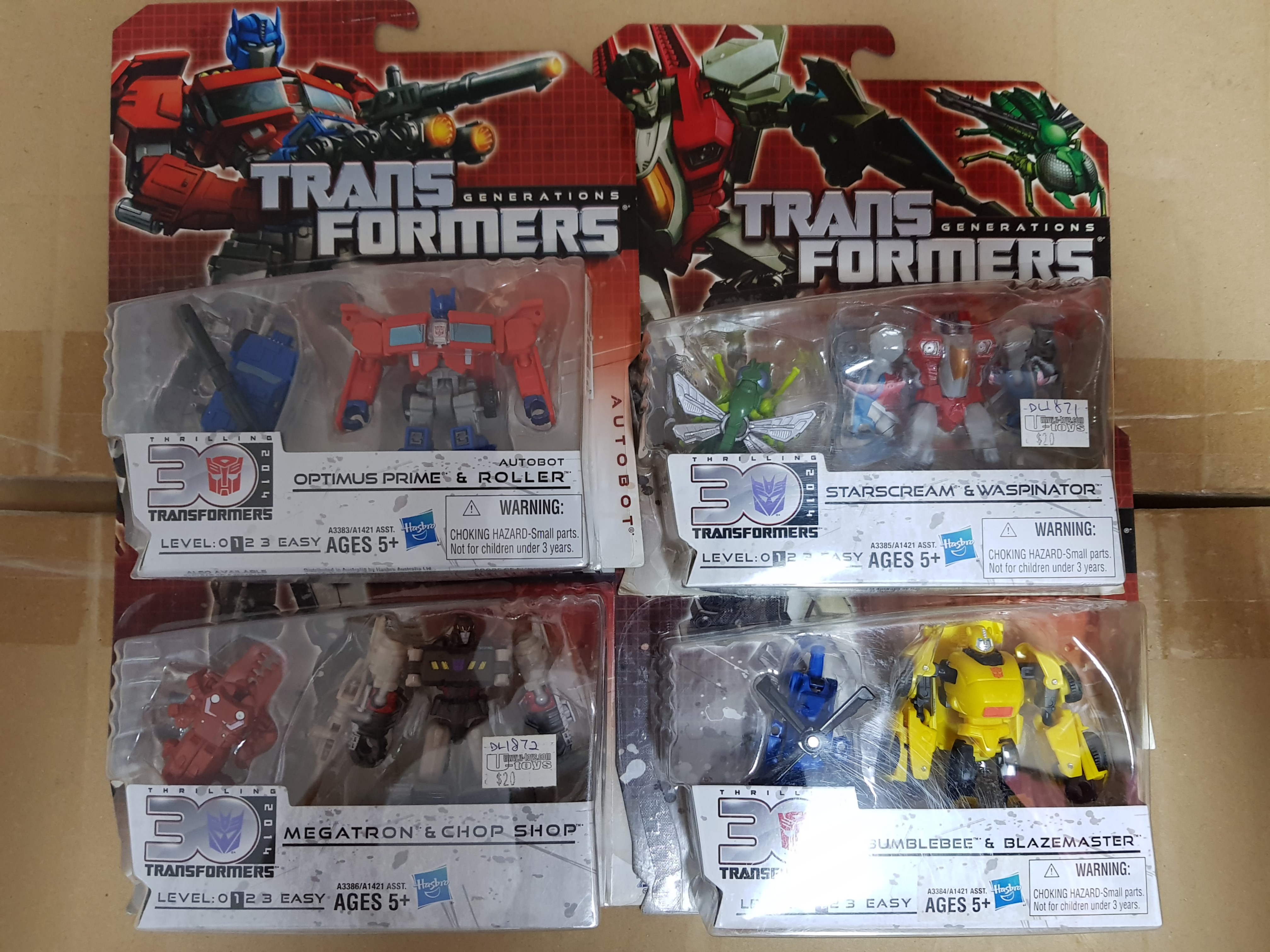Hasbro Transformers Legends Optimus Prime, Bumblebee, Starscream ...