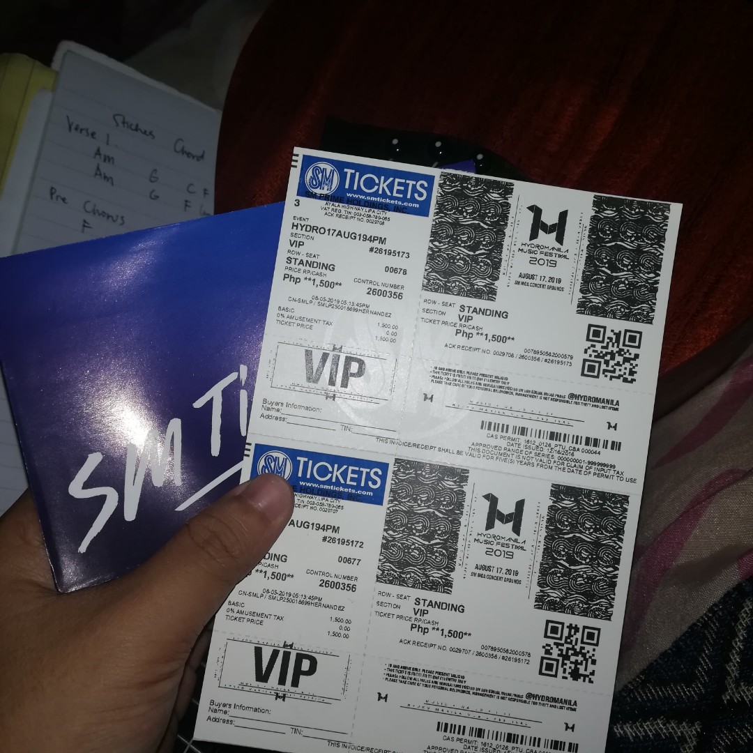 HYDRO MANILA VIP TICKET, Tickets & Vouchers, Event Tickets on Carousell
